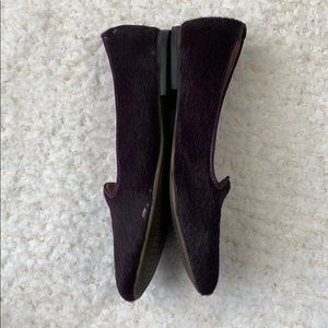 Lillybee | Shoes | Lillybee Dark Purple Calf Hair Flat Loafers 37 ...